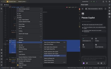 documenting code with pieces copilot in jetbrains pieces docs