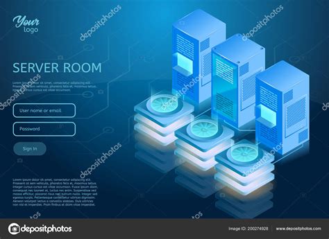 web hosting and data center isometric vector illustration stock vector by ©woters 200274928