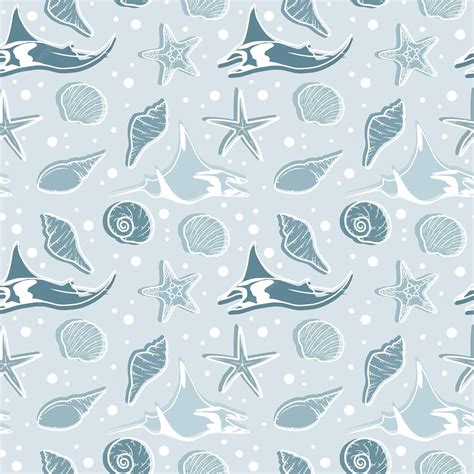 해양 테마 원활한 패턴 벡터 아트 프리미엄 벡터