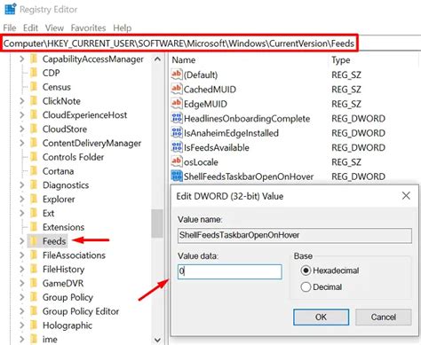 Disable News And Interests Open On Hover In Windows 10