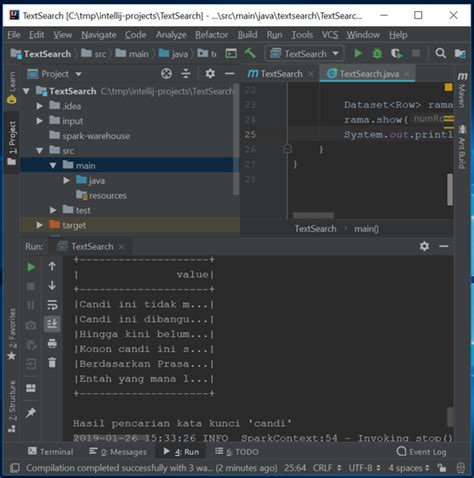 membuat dan menjalankan aplikasi apache spark dengan intellij idea pada