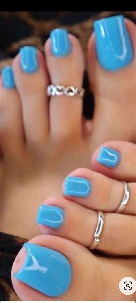 Pin By Raja Rani On Pretty Toes Blue Toe Nails Feet Nails Pretty