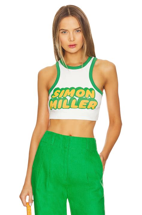 Simonmiller Dibby Tank In Green Dibby Graphic Revolve