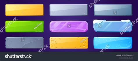 Game Ui Buttons App Interface Cartoon Vector có sẵn miễn phí bản quyền Shutterstock
