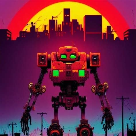 Zombie Robots Made With Starryai R Aiart