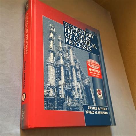 Elementary Principles Of Chemical Processes 3e Hobbies And Toys Books And Magazines Textbooks