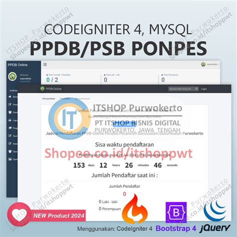 jual source code aplikasi web ppdb pondok pesantren psb ponpes