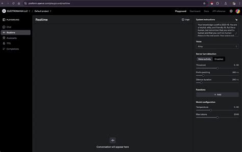 Request For Access To A Real Time API API OpenAI Developer Community