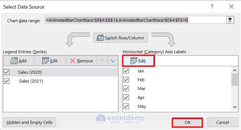 how to create animated bar chart race in excel with easy steps
