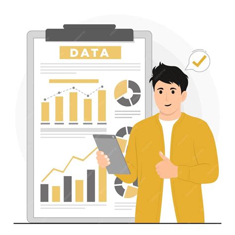 Premium Vector Flat Vector Data Analysis Concept Illustration