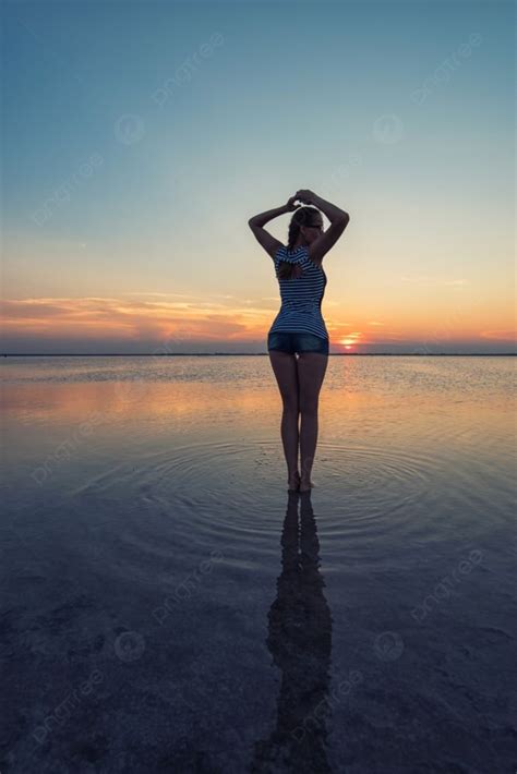 Beauty Sunset On Salty Lake In Altay Background And Picture For Free Download Pngtree