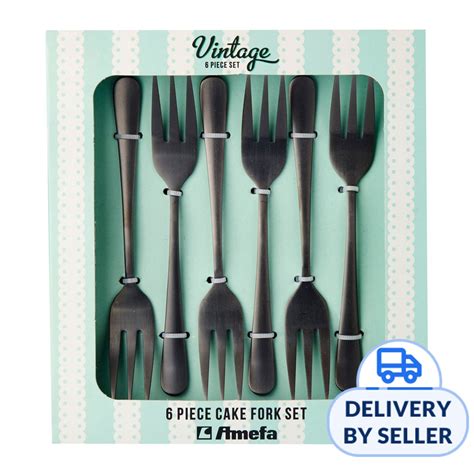 Amefa Cake Fork Set 6s Vintage Black Finish Ntuc Fairprice