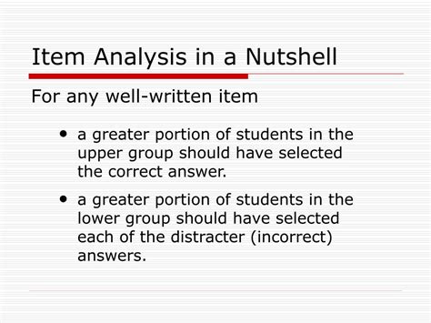 Ppt Item Analysis Powerpoint Presentation Free Download Id9329560