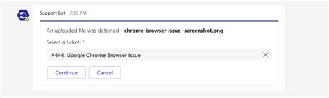 adding attachment to a ticket in desk365 teams support bot desk365