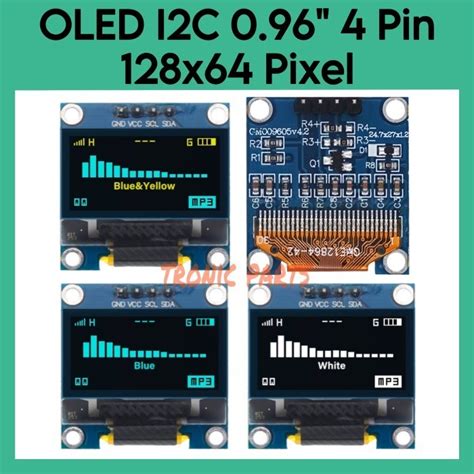 Jual Oled 096 Inch Lcd I2c Iic 128x64 4 Pin 12864 Display Module