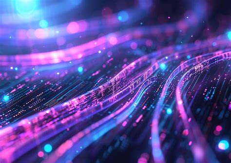 Premium Photo Glowing Data Cables Background For Transferring Information