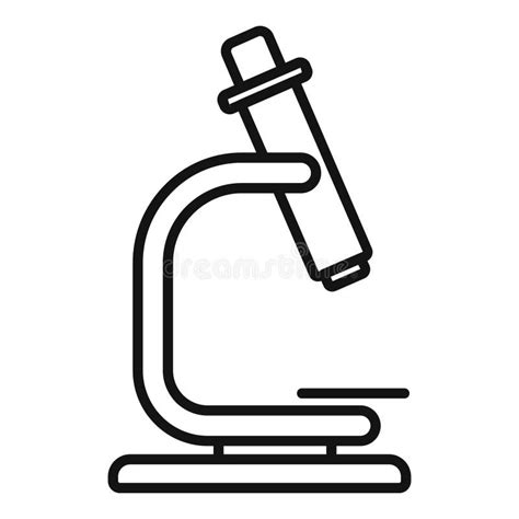 Clinic Microscope Lab Icon Outline Vector Clinic General Stock Illustration Illustration Of