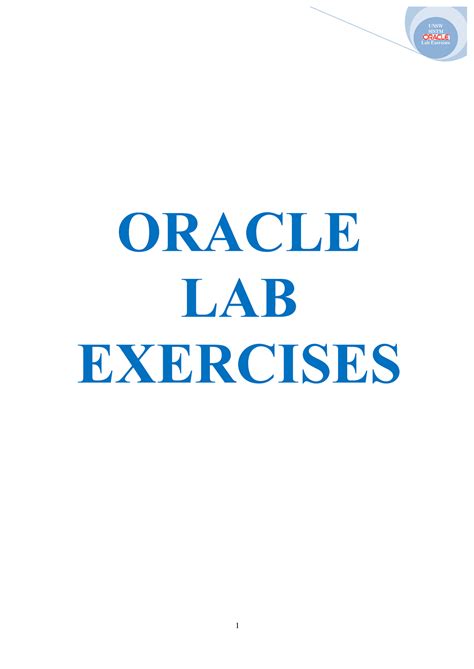 Oracle Lab Exercise Week 1 2 Unsw Sistm Lab Exercises Oracle Lab