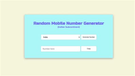 Mobile Number Generator Devpost