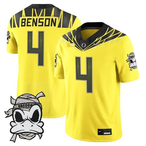 Malik Benson Jersey 4 Oregon Ducks 2025 Mummy Duck Vapor Limited