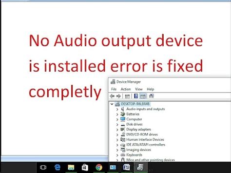 No Audio Output Device Is Installed Error Solved Working YouTube