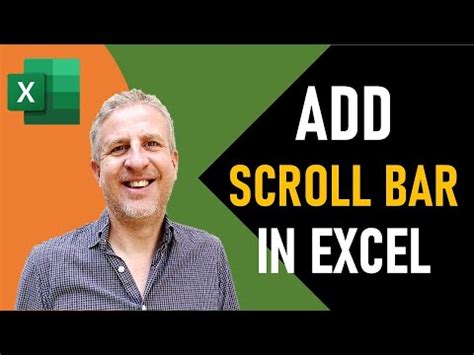 How To Add A Scroll Bar In Excel YouTube