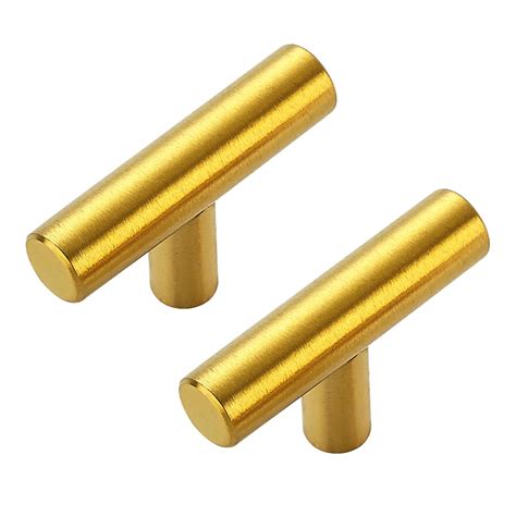 5 Pack Brushed Brass Cabinet Knobs Kitchen Cabinet Knobs Gold Cabinet Pulls For Kitchen