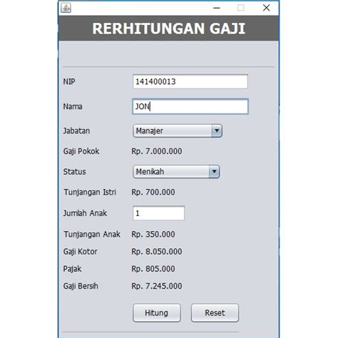 Aplikasi Gaji Karyawan Dengan Netbeans Dan Ini Design Form Gaji Karyawan