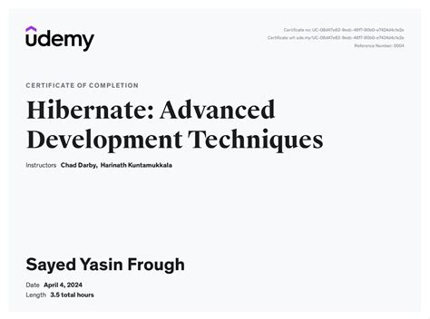 hibernate advanceddevelopment udemy continuouslearning… sayed