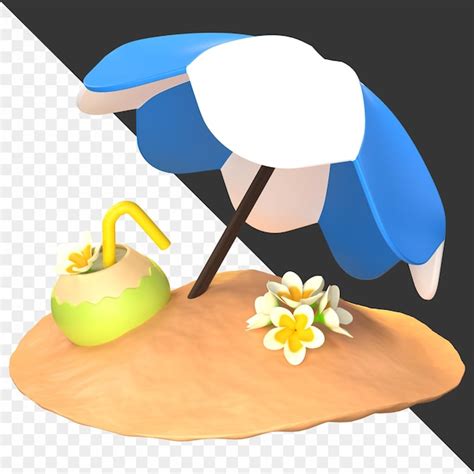 Premium Psd 3d Beach Illustrations