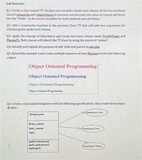 solved q1 create a class named tv declare two variables