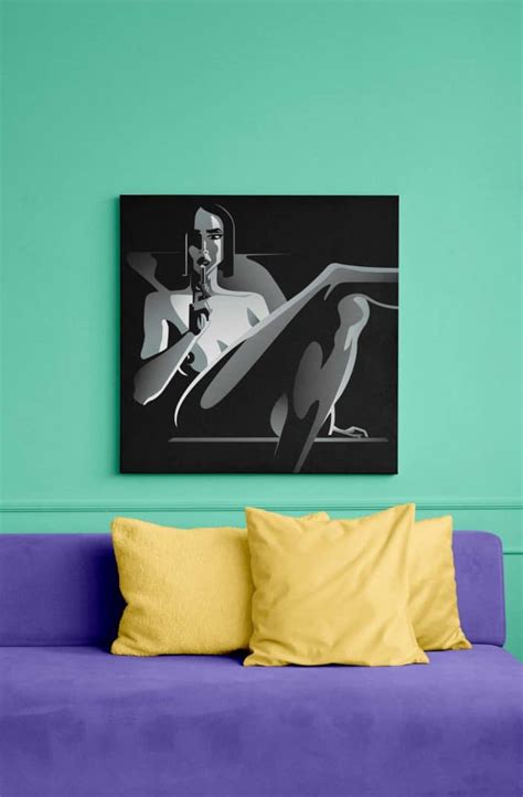 Tableau Dessin Femme Fatale Sexy LEONARD DIJON