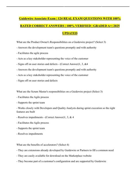 Packaged Deal For Guidewire Associate Exams Compilation Bundle Questions With Complete Solutions