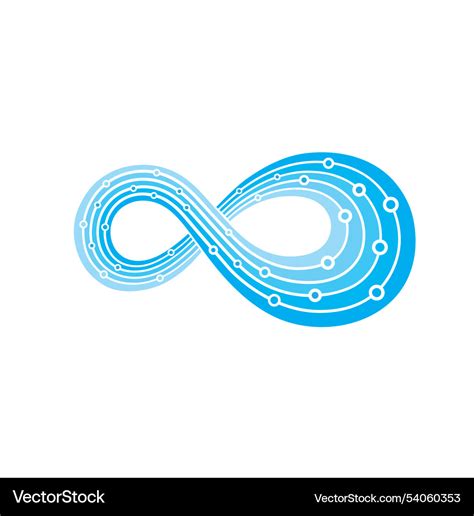 Infinity Tech Logo Symbol Design Royalty Free Vector Image