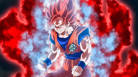 Goku Ssgss Red Hair Dragon Ball Super Clearing Up Toriyama Redblue