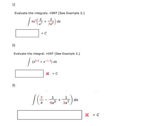 Solved Evaluate The Integrals Hint See Example Chegg Com