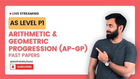 As Math P1 Arithmetic And Geometric Progression Past Papers Youtube