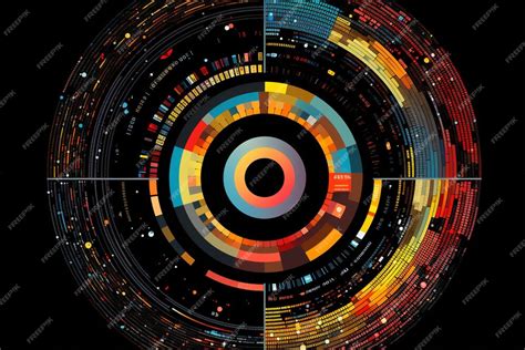 Premium Photo Big Data Circular Grayscale Visualization