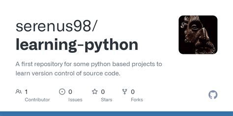 Github Serenus98learning Python A First Repository For Some Python