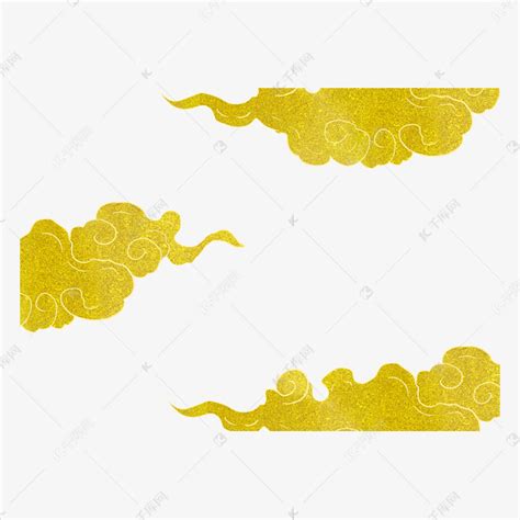 金色流云花纹素材图片免费下载 千库网