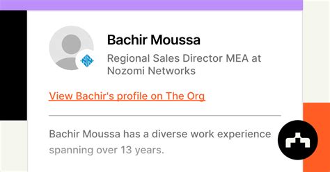 Bachir Moussa Regional Sales Director Mea At Nozomi Networks The Org