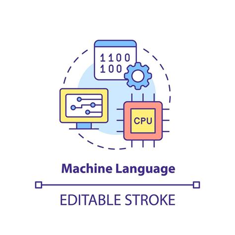 Machine Language Concept Icon 16090244 Vector Art At Vecteezy