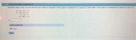 Solved Determine Values If Any Of A Such That The Given