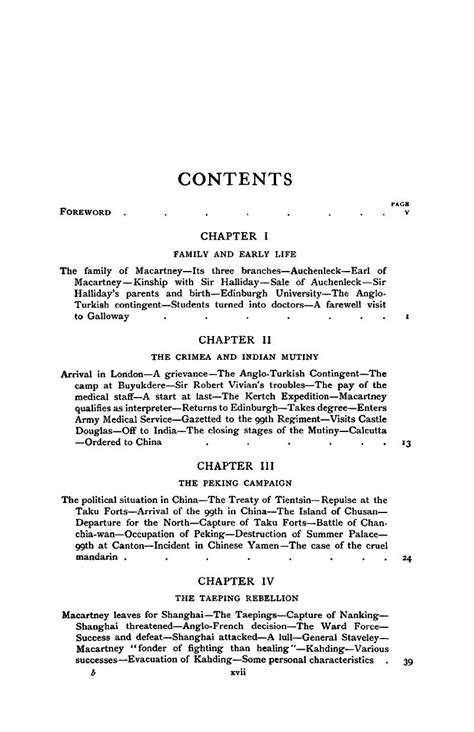 Contents The Life Of Sir Halliday Macartney K C M G