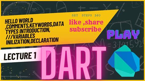Dart Programming Introhello Worldcomments Keywords And Data Types