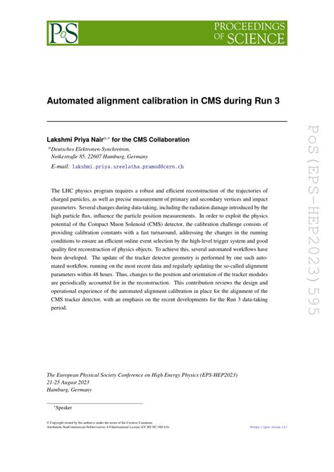 pdf automated alignment calibration in cms during run 3