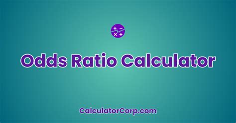Odds Ratio Calculator