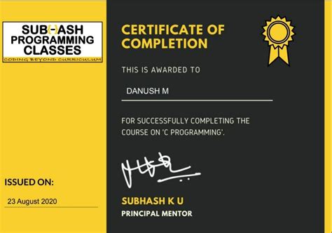 Danush M On Linkedin Subhashprogrammingclasses Cprogramming Programmingisfun