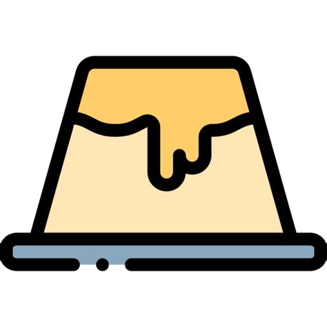 Flan Detailed Rounded Lineal Color Icon
