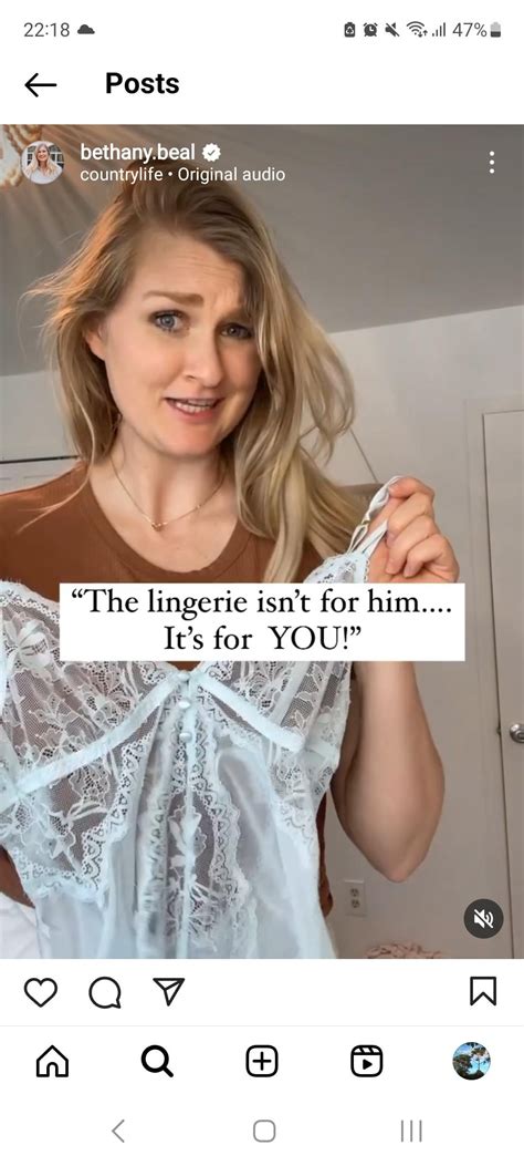Bethany showing us her lingerie and telling women to sensually wash themselves to get in the ...